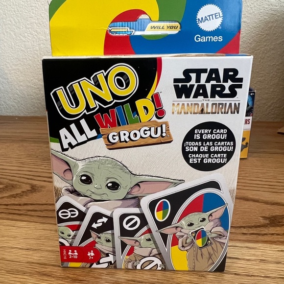 Mattel | Toys | 223 All Wild Uno Grogu Star Wars Mandalorian Card Deck ...